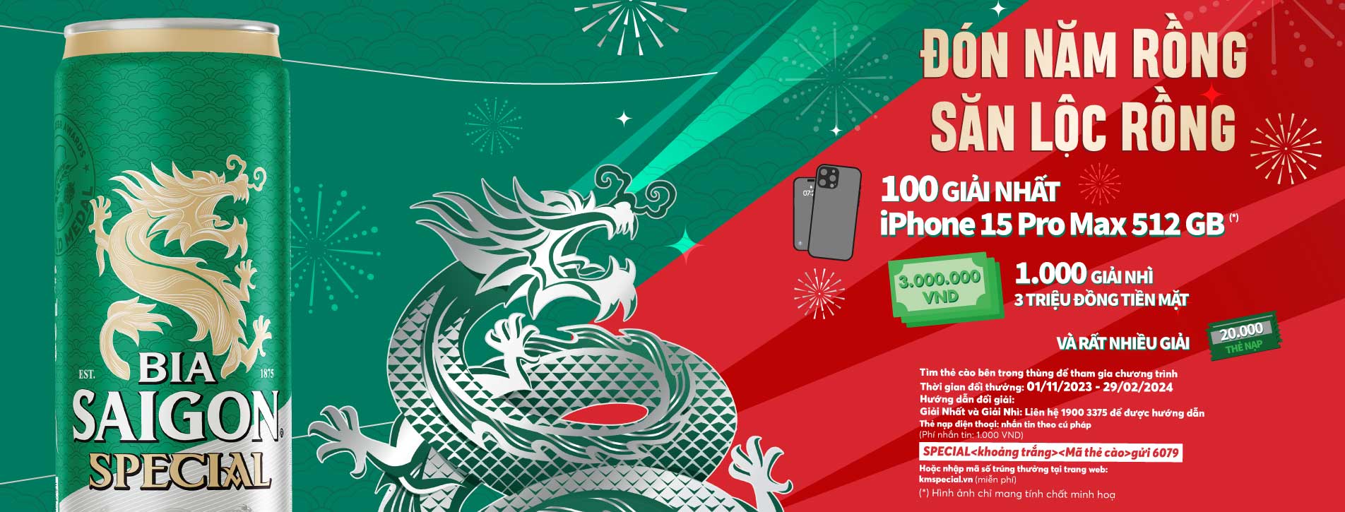CHƯƠNG TRÌNH KHUYẾN MÃI BIA SAIGON SPECIAL TẾT 2024 "ĐÓN NĂM RỒNG - SĂN ...